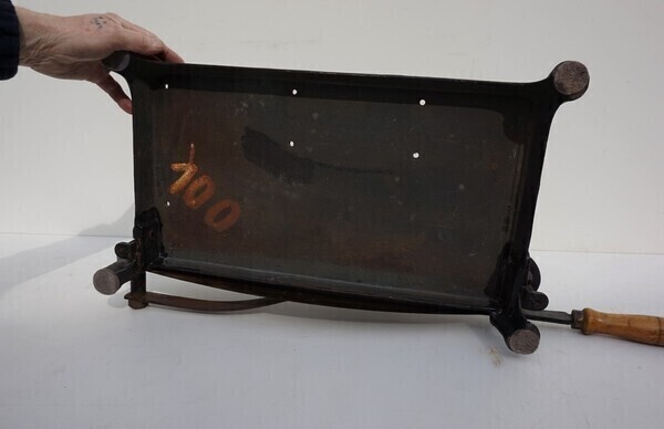Vintage antique cast iron guillotine paper cutter DGSM Germany