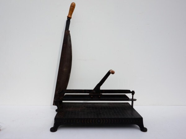 Vintage antique cast iron guillotine paper cutter DGSM Germany