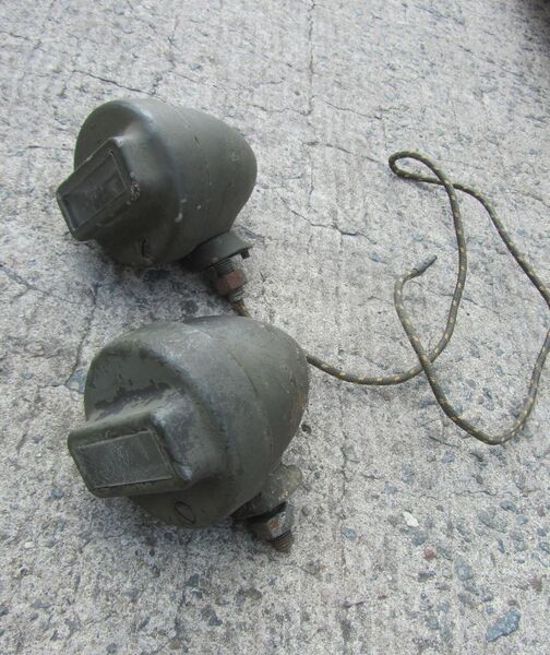 Vintage military blackout marker lights WWII
