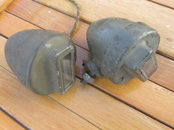 Vintage military blackout marker lights WWII